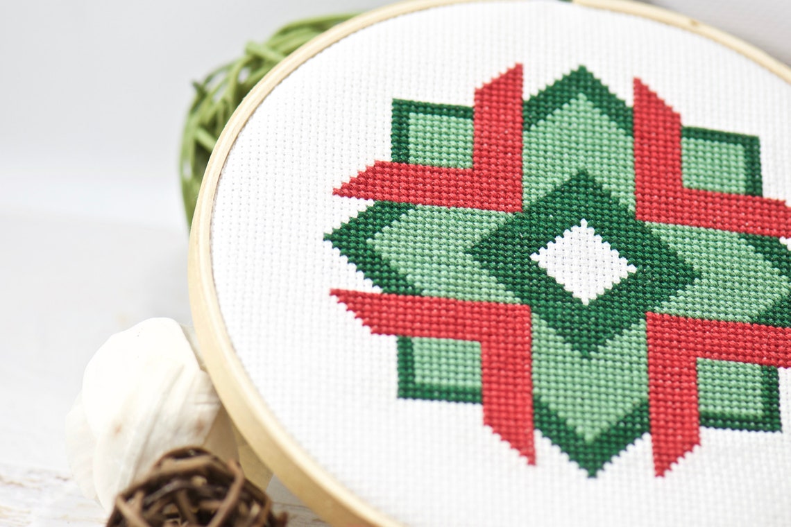 Happy Holidays Abstract Counted Cross Stitch Pattern DIY - Etsy