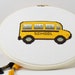 School Bus Cross Stitch Pattern, New Teacher Gift Idea, Little Yellow ...