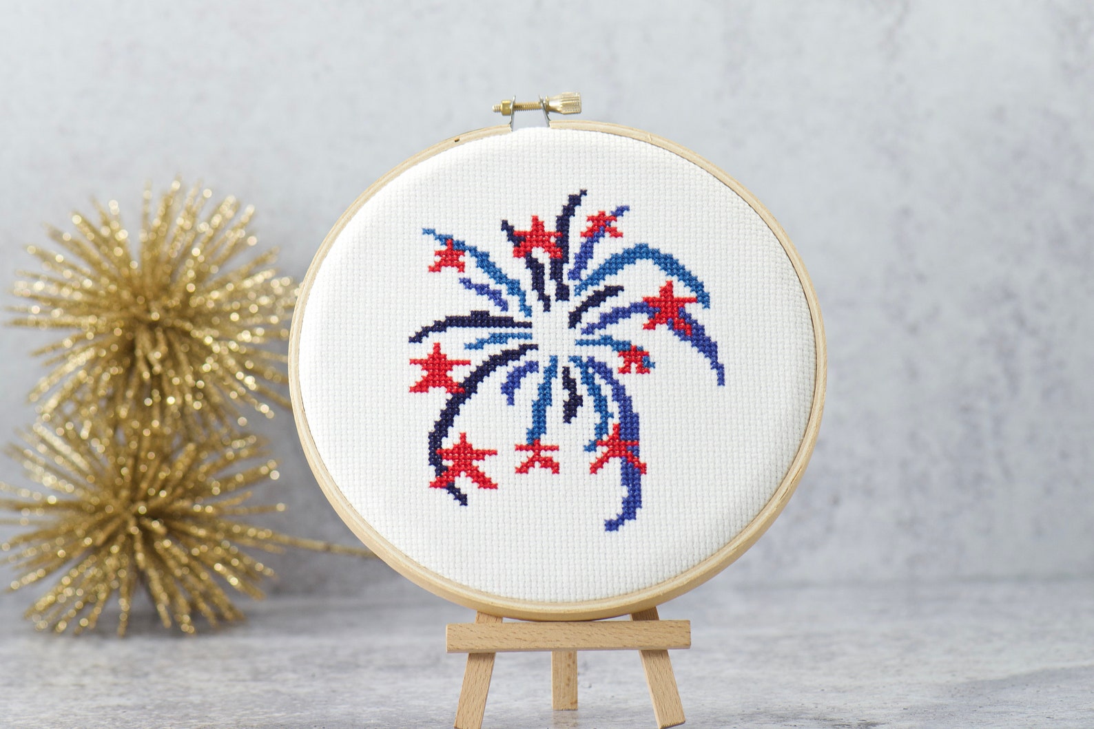 Modern Cross Stitch Pattern 4th of July Counted Cross Stitch - Etsy