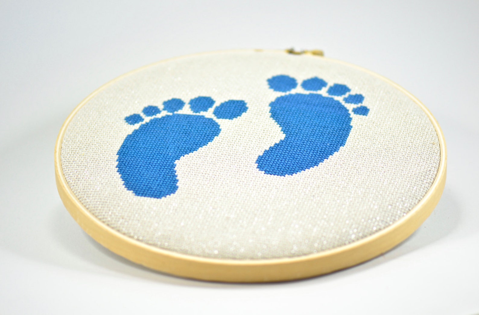 PDF PATTERN Baby Feet Cross Stitch, Boy Nursery Wall Decor, Baby Shower ...