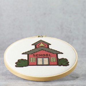 Back to School Modern Cross Stitch Pattern, Home School Counselor ...
