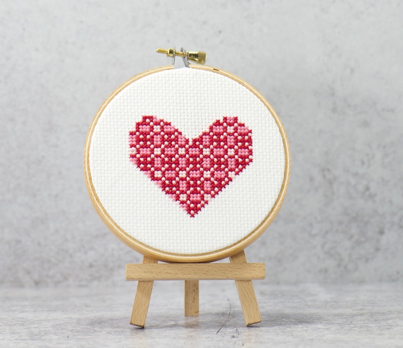 Love Hearts Counted Cross Stitch Set of 5 Patterns - Etsy