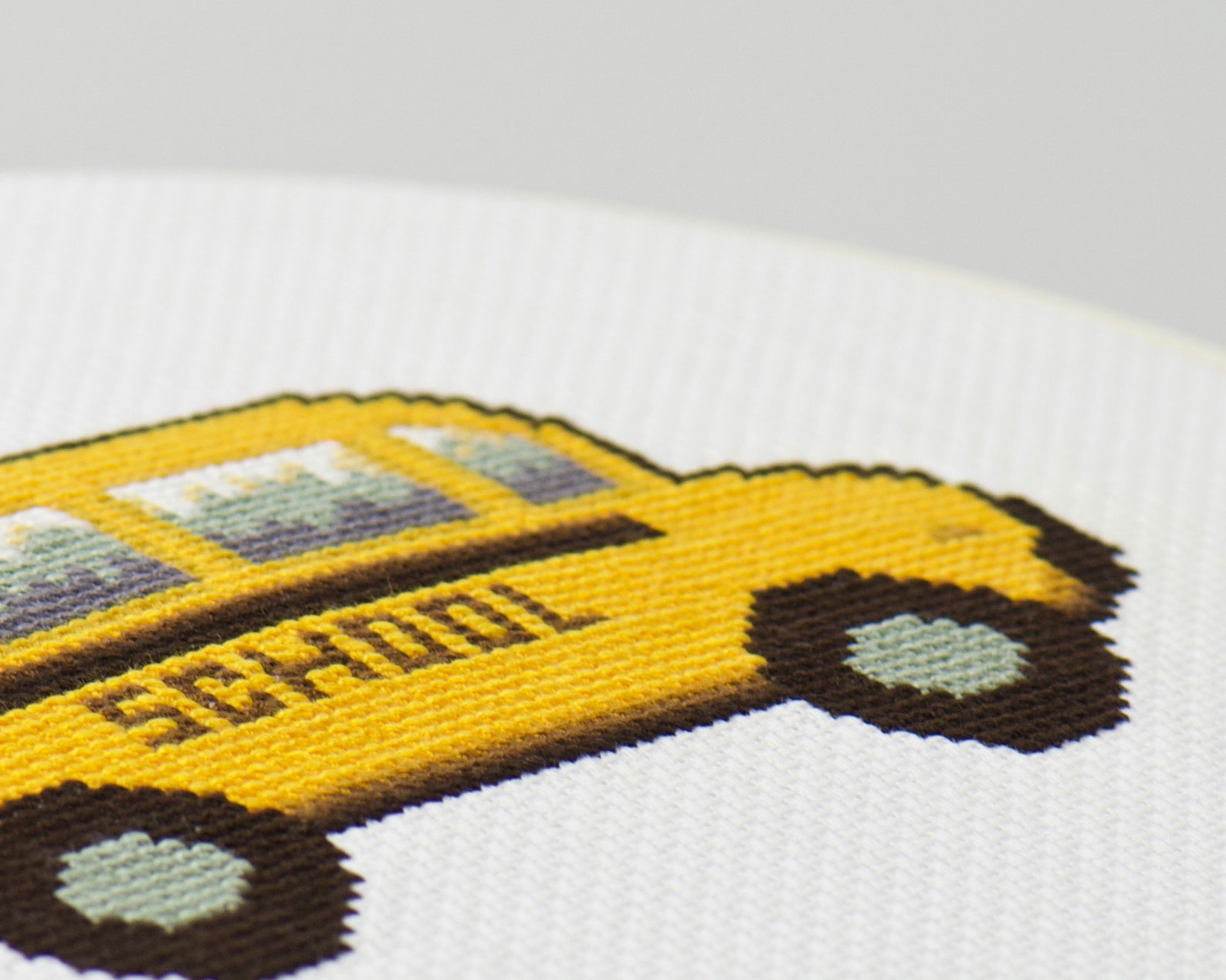 Old Style Little Schoolhouse and School Bus Cross Stitch Bundle ...