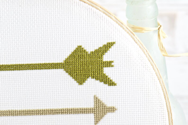 Arrows Cross Stitch Pattern, Inspirational Wall Art, Motivational Decor ...