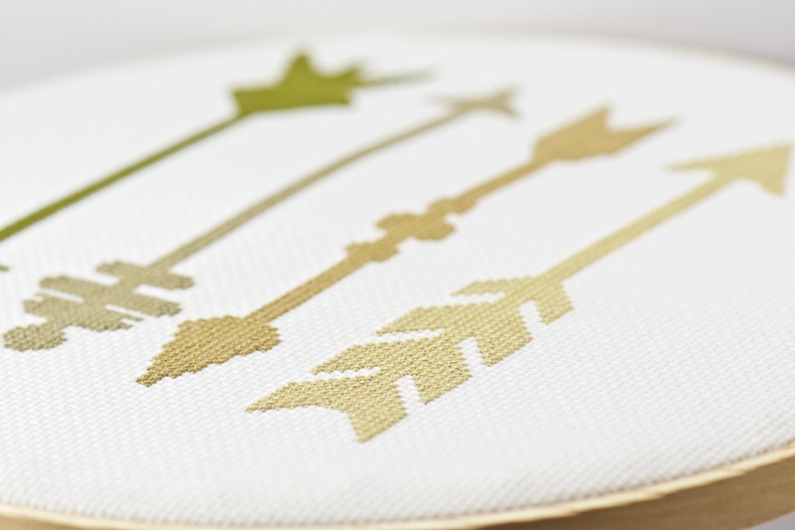 Arrows Cross Stitch Pattern, Inspirational Wall Art, Motivational Decor ...