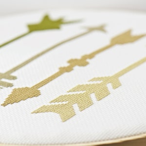 Arrows Cross Stitch Pattern, Inspirational Wall Art, Motivational Decor ...