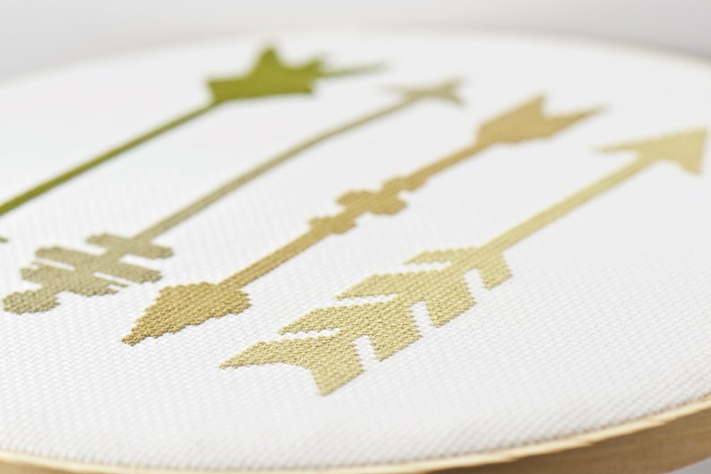 Arrows Cross Stitch Pattern, Inspirational Wall Art, Motivational Decor ...