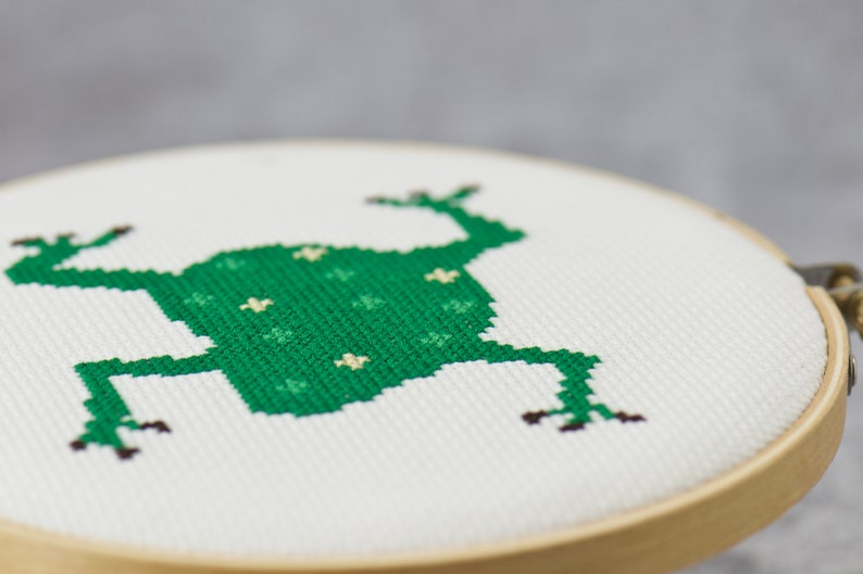 Spotted Frog Cross Stitch Pattern for Beginners Instant | Etsy