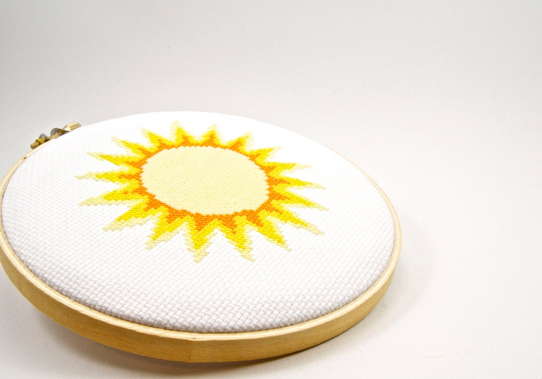 June Sun Counted Cross Stitch Pattern, Instant Download, Simple Cross ...