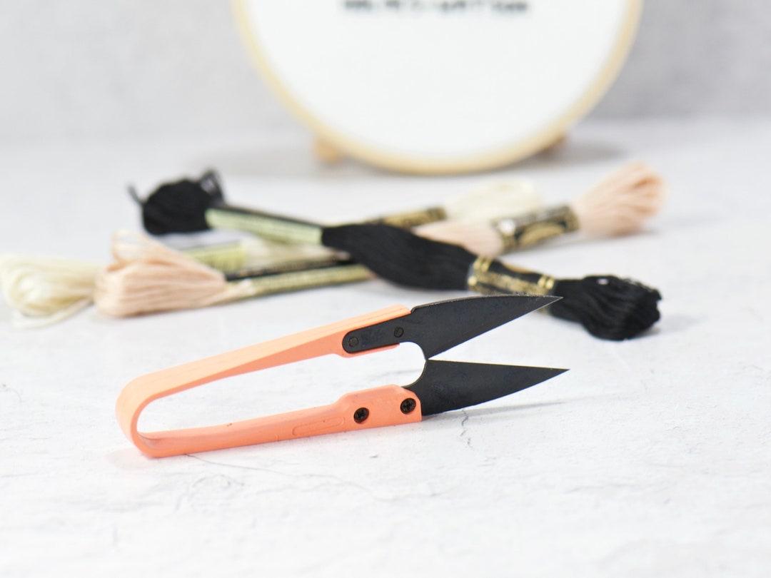 Orange Embroidery Snips With Plastic Case - Precision Metal Blades for ...