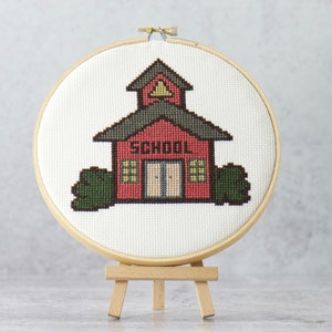 Back to School Modern Cross Stitch Pattern, Home School Counselor ...