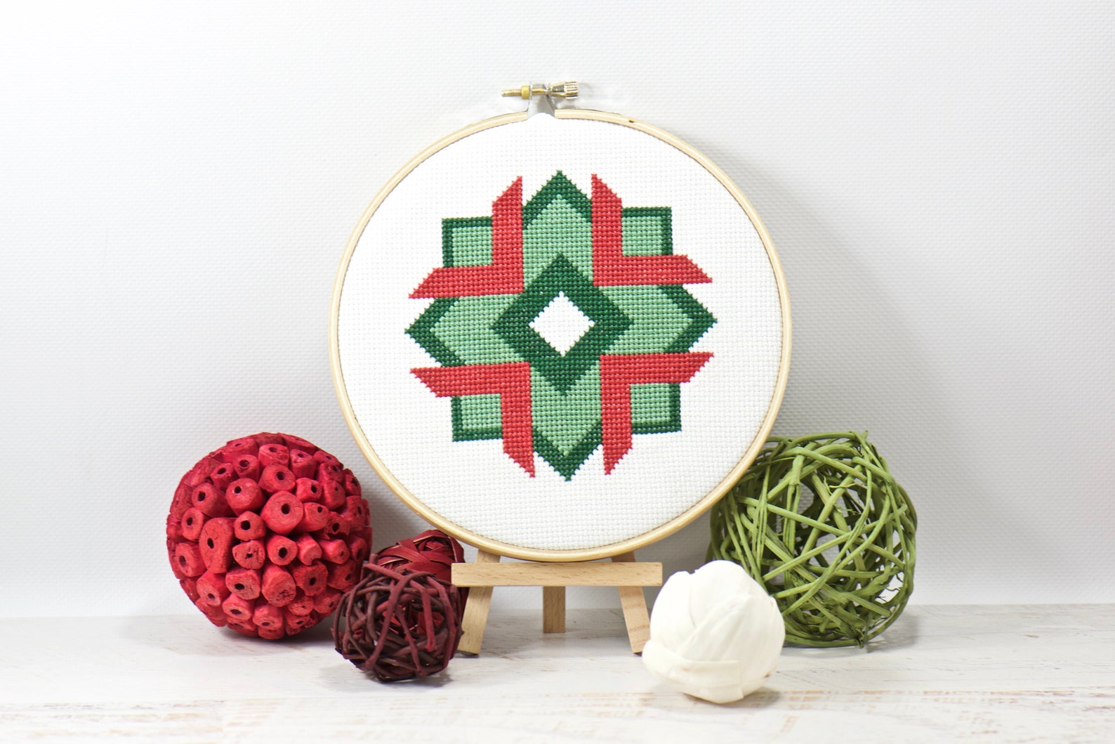 Happy Holidays Abstract Counted Cross Stitch Pattern DIY - Etsy
