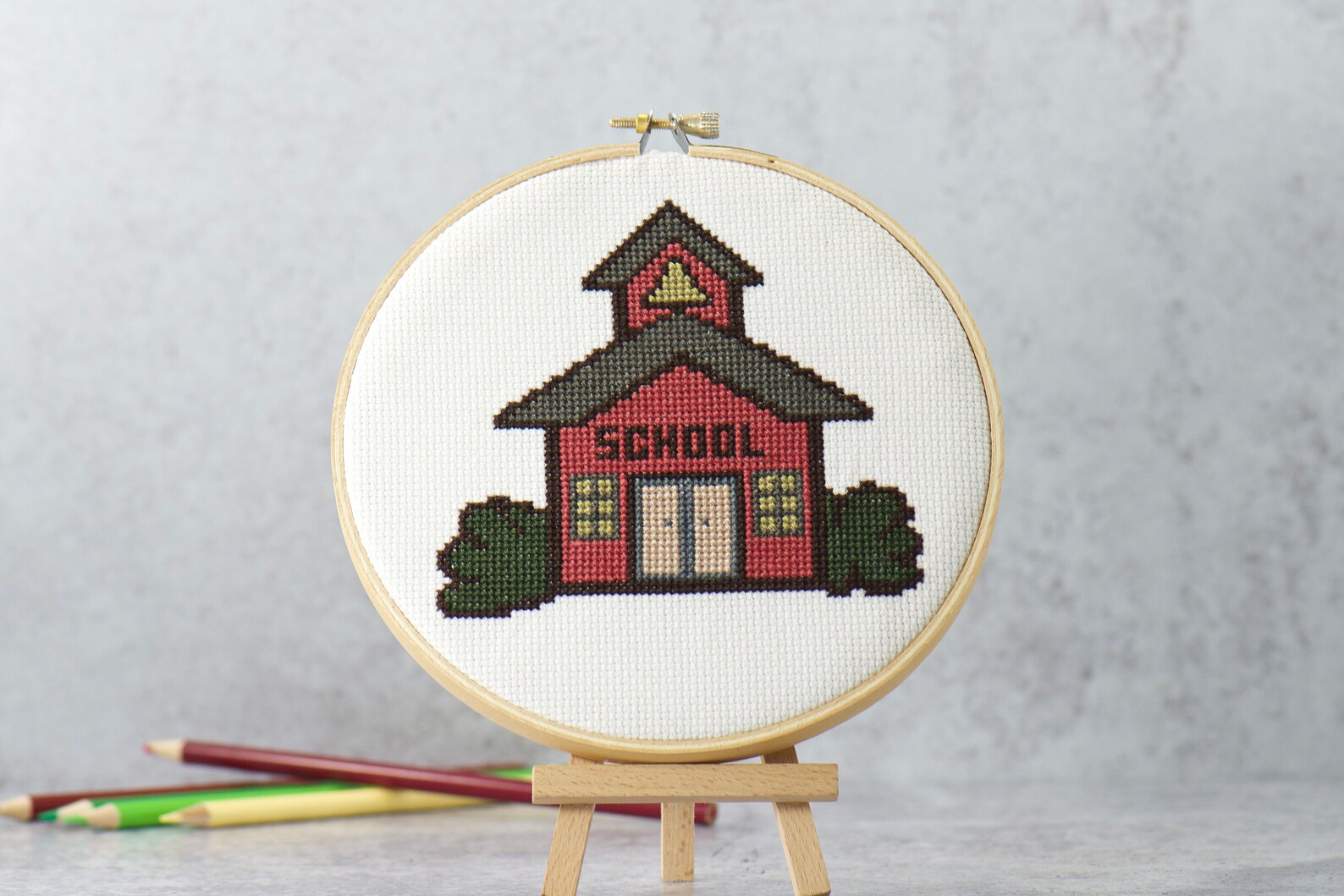Back to School Modern Cross Stitch Pattern, Home School Counselor ...