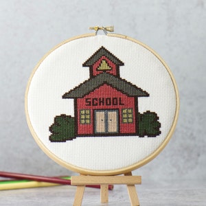 Back to School Modern Cross Stitch Pattern, Home School Counselor ...