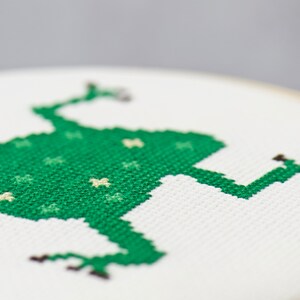 Spotted Frog Cross Stitch Pattern for Beginners, Instant Download, Green Frog Embroidery Design ...