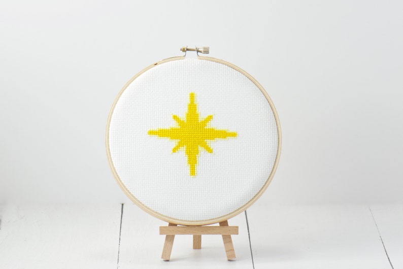 December Christmas Star Cross Stitch Pattern PDF Instant | Etsy