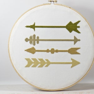 Arrows Cross Stitch Pattern, Inspirational Wall Art, Motivational Decor ...