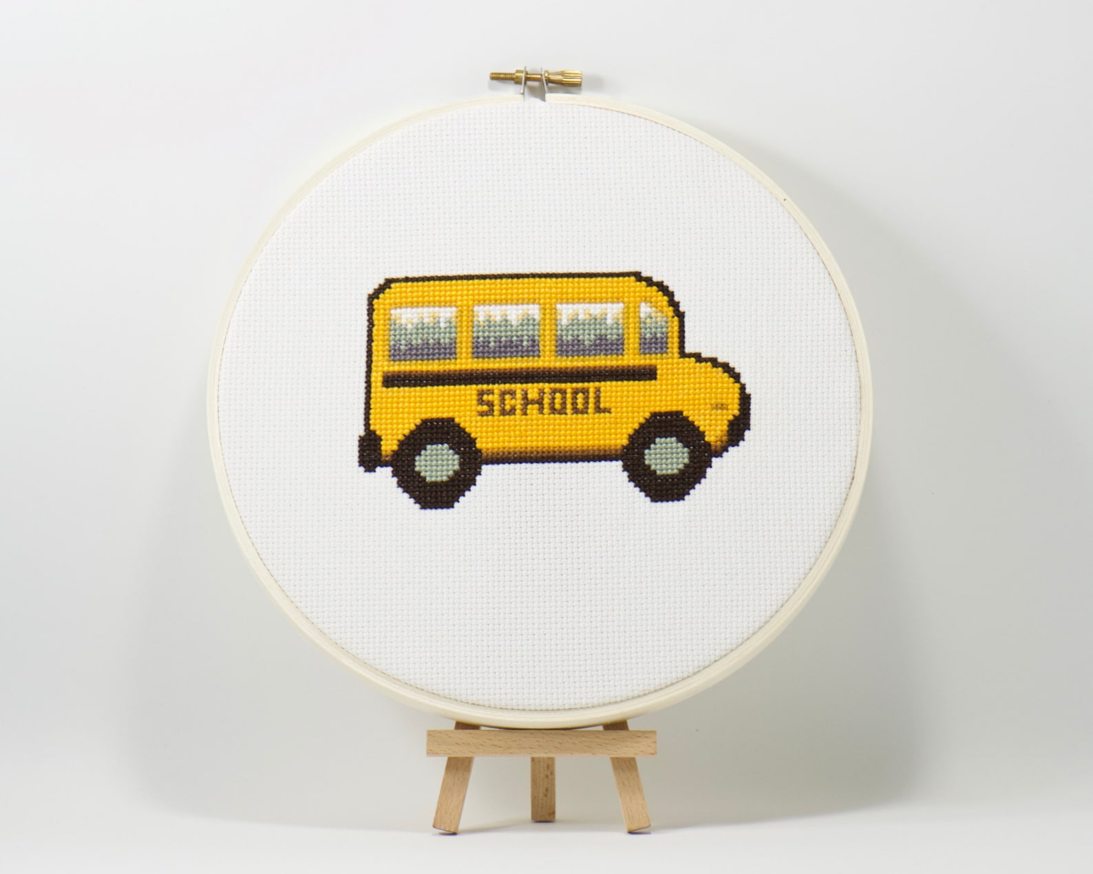 Old Style Little Schoolhouse and School Bus Cross Stitch Bundle ...
