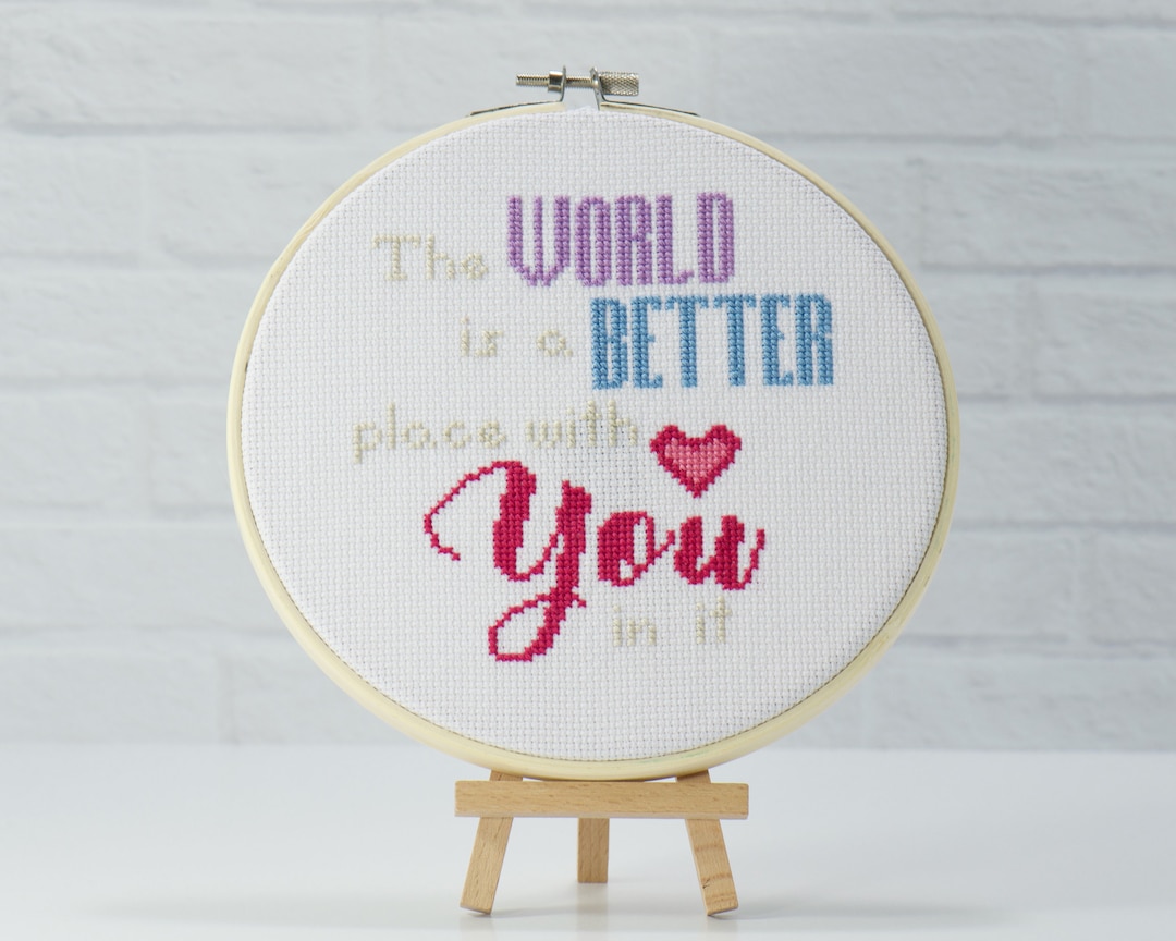 Modern Cross Stitch Pattern of Inspirational Words for Beginner ...
