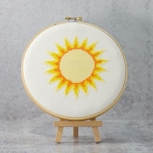 June Sun Counted Cross Stitch Pattern, Instant Download, Simple Cross ...