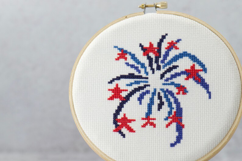 Modern Cross Stitch Pattern 4th of July Counted Cross Stitch - Etsy