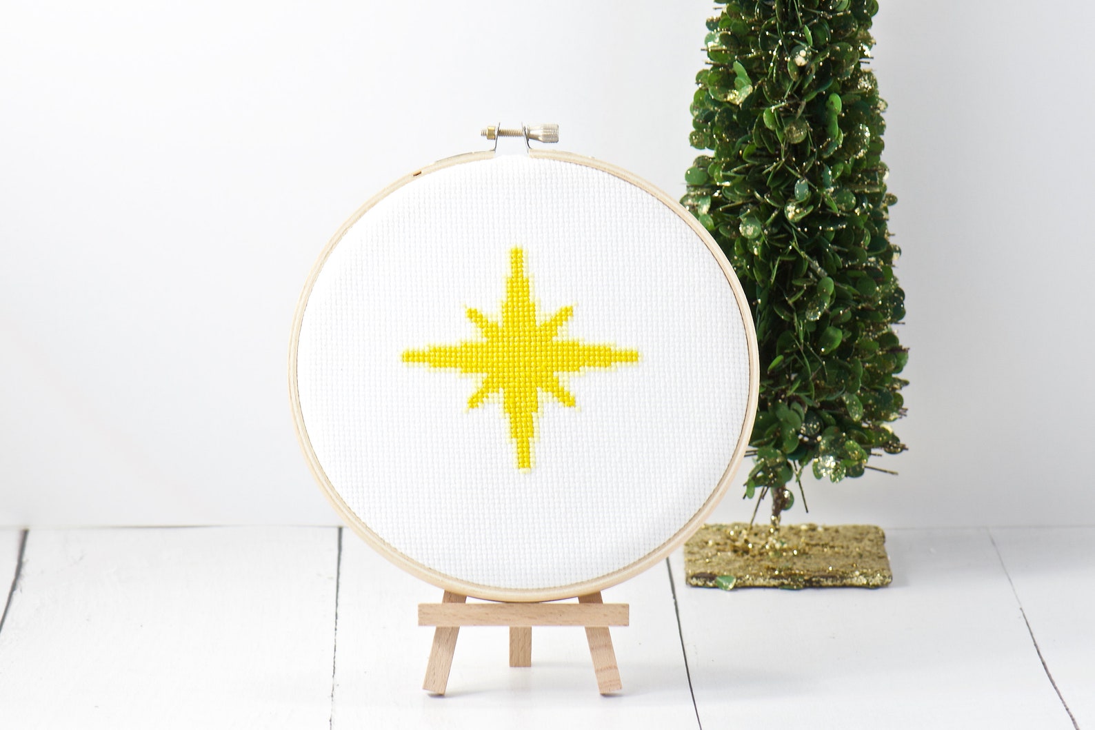 December Christmas Star Cross Stitch Pattern PDF Instant - Etsy