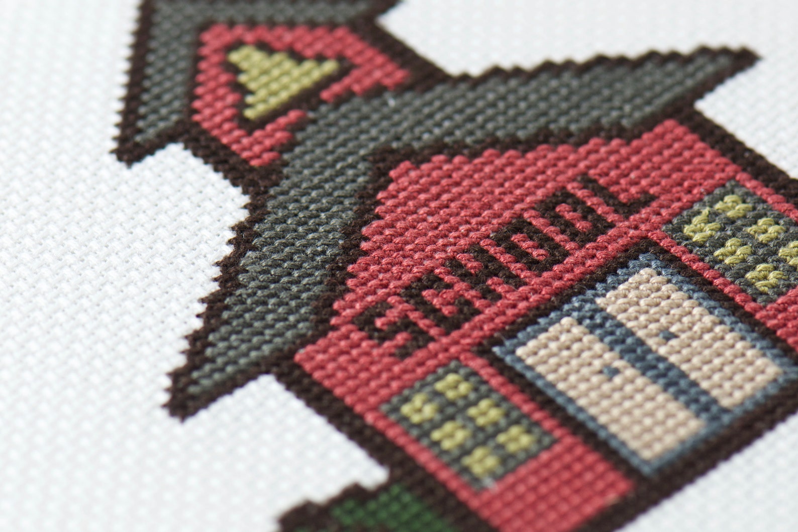 Back to School Modern Cross Stitch Pattern, Home School Counselor ...
