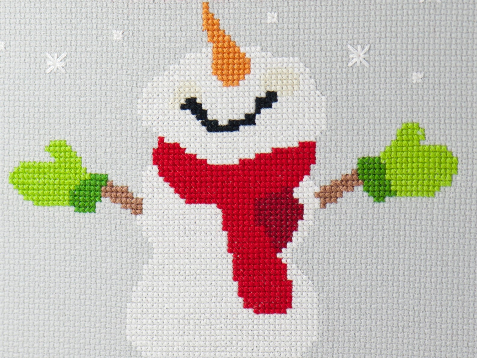 Snow Ready for Christmas Cross Stitch Pattern, Modern Snowman Counted ...