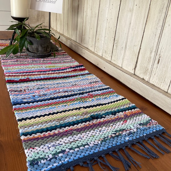 Rag Rug Runner - Etsy