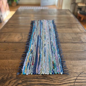 Handwoven Colorful Rag Rug Table Runner: Farmhouse Table Decor - Etsy