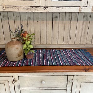 Handwoven Country Farmhouse Rag Rug Table Runner Handmade - Etsy