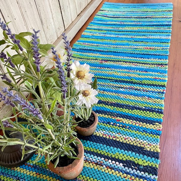 Rag Rug Runner - Etsy
