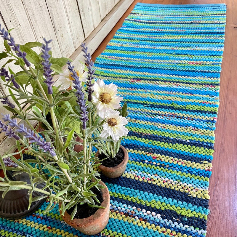 Rag Rug Runner - Etsy