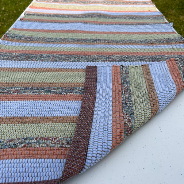 Striped Rag Rug - Etsy