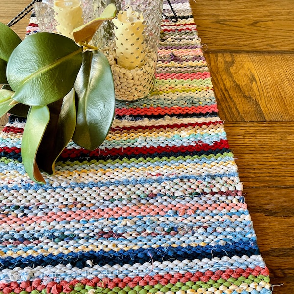 Rag Rug Runner - Etsy