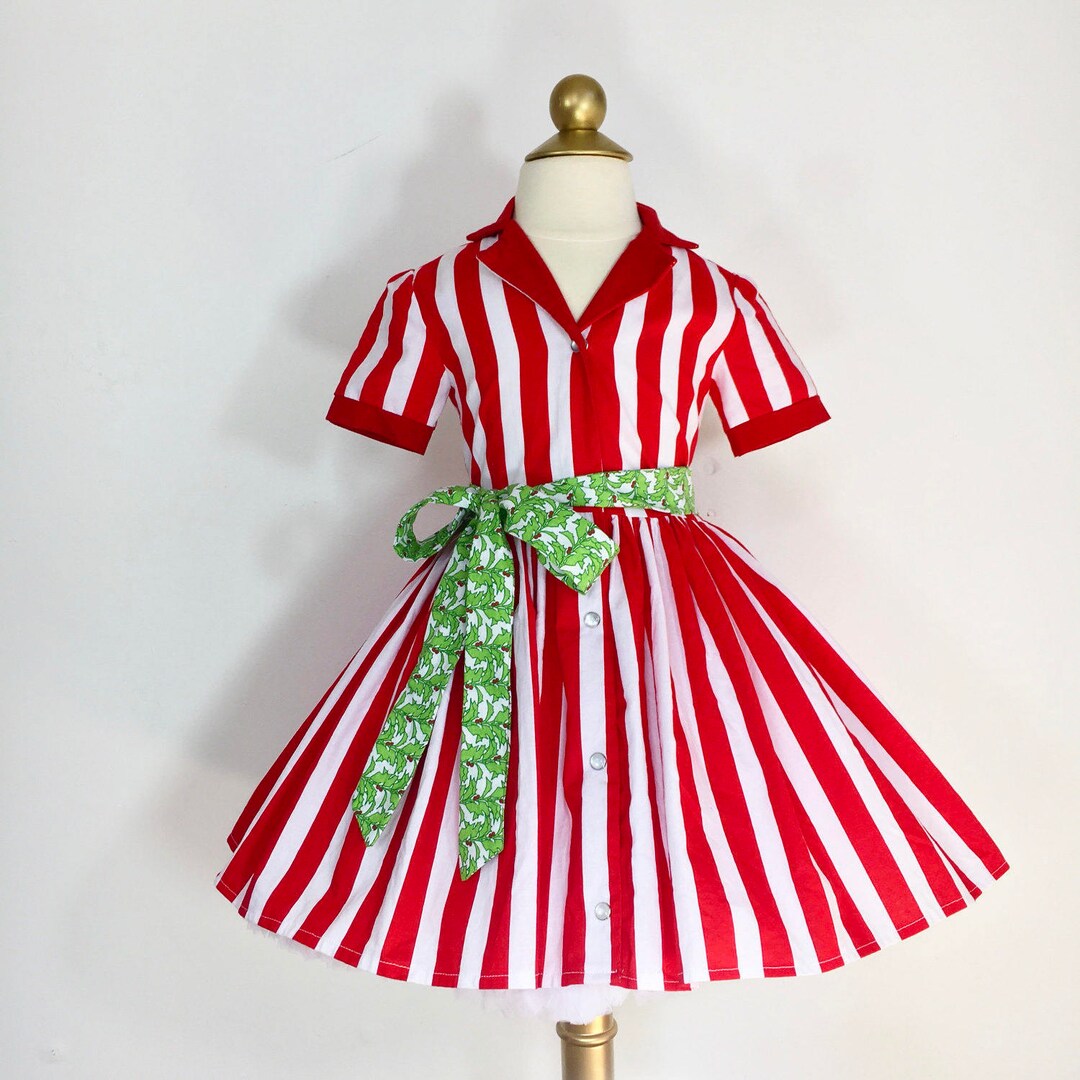 Candy Cane Shirt Dress - Etsy