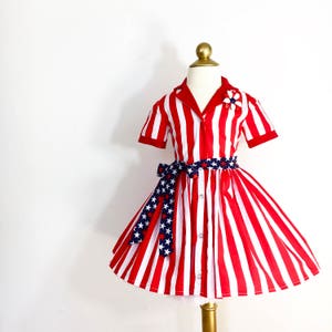 Star and Stripes Shirt Dress - Etsy