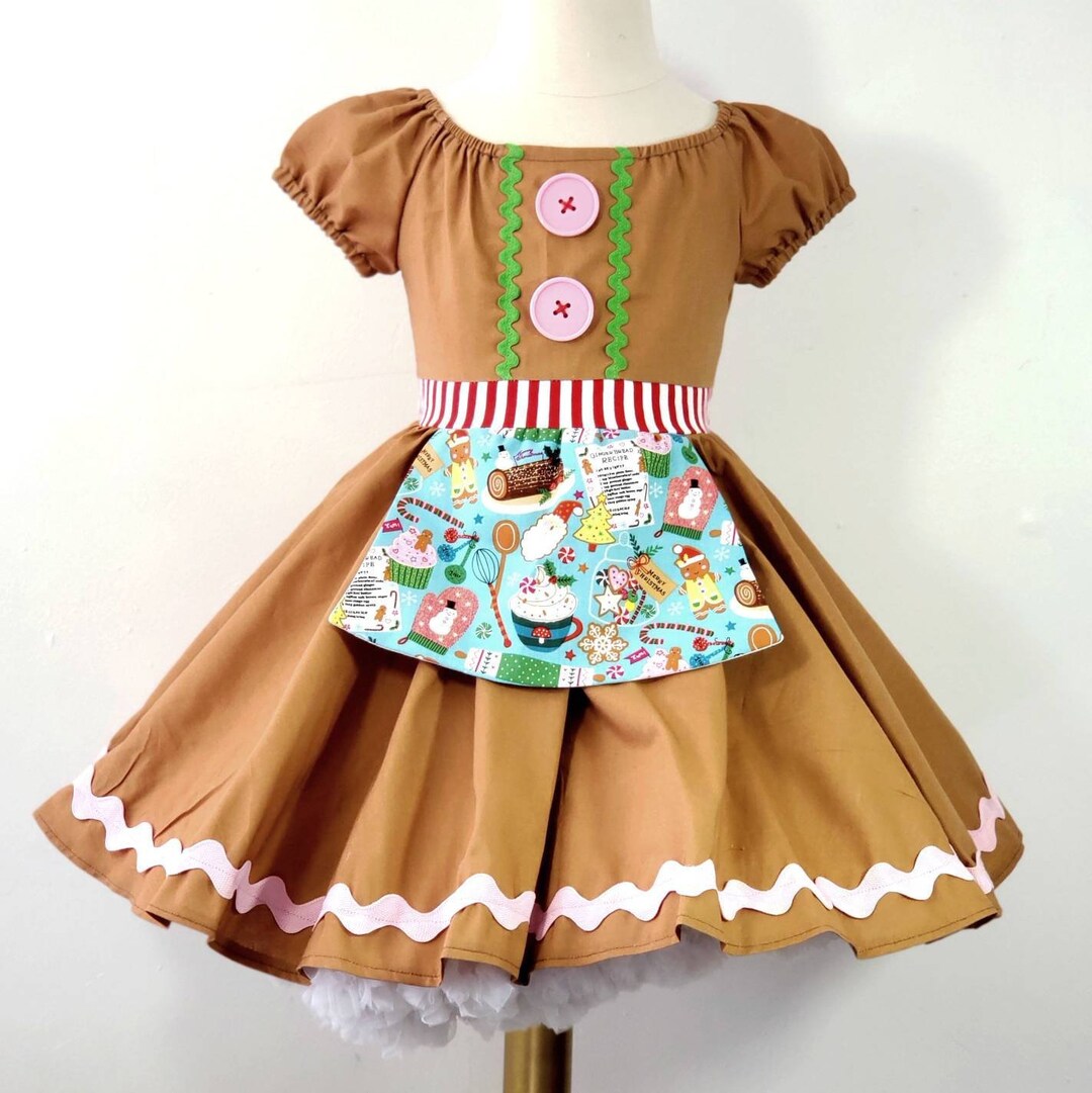 Gingerbread Christmas Swing Dress - Etsy