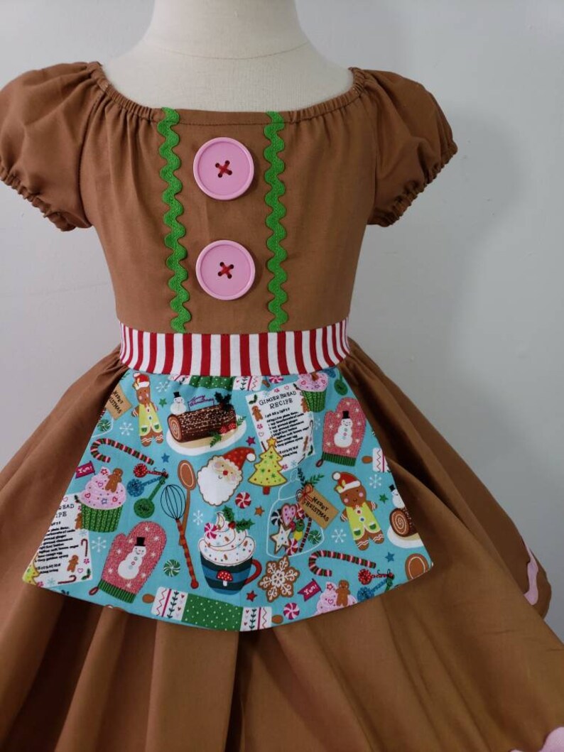 Gingerbread Christmas Swing Dress - Etsy
