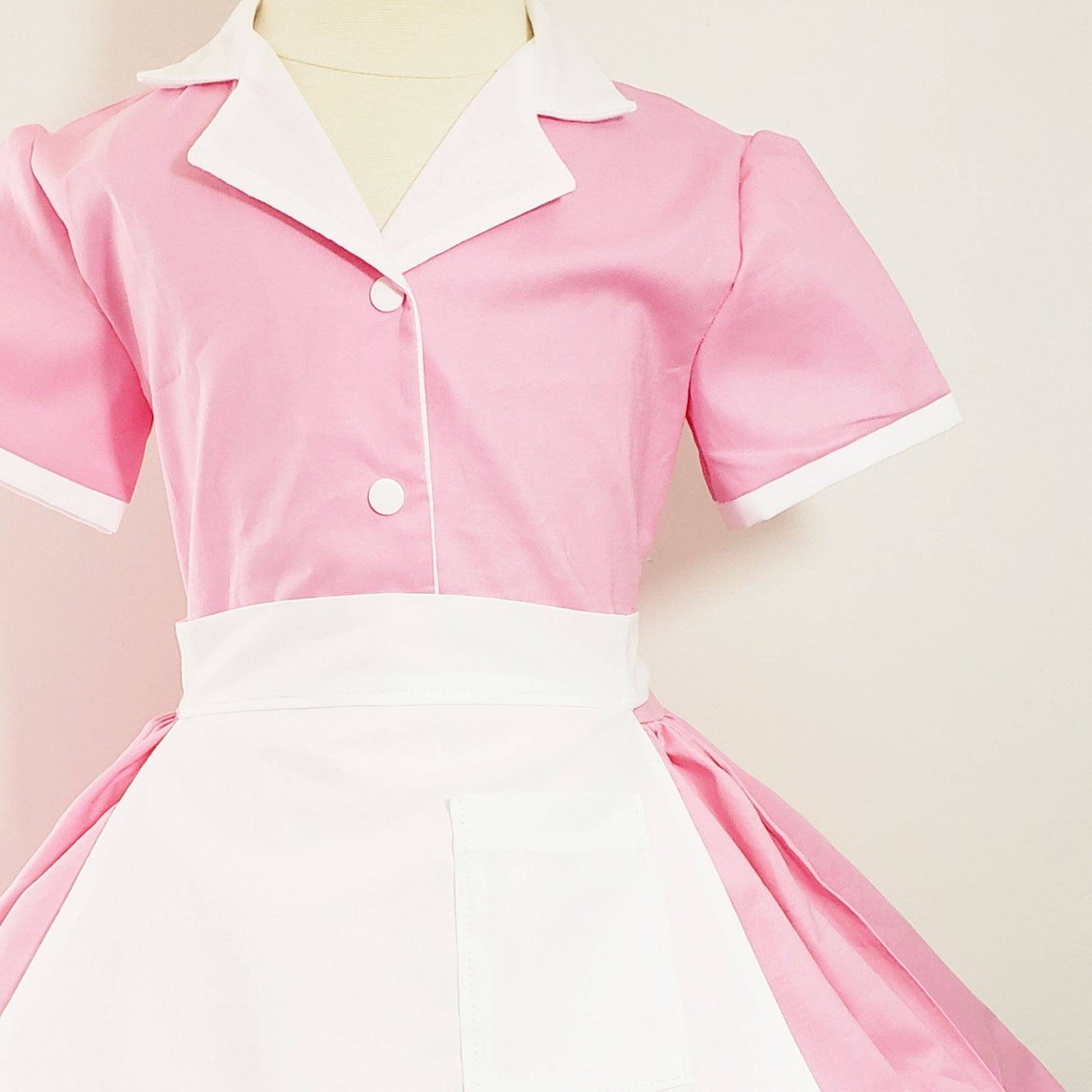 Pink Waitress Dress - Etsy