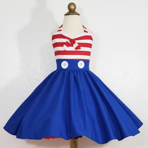 Girls Sailor Dress - Etsy