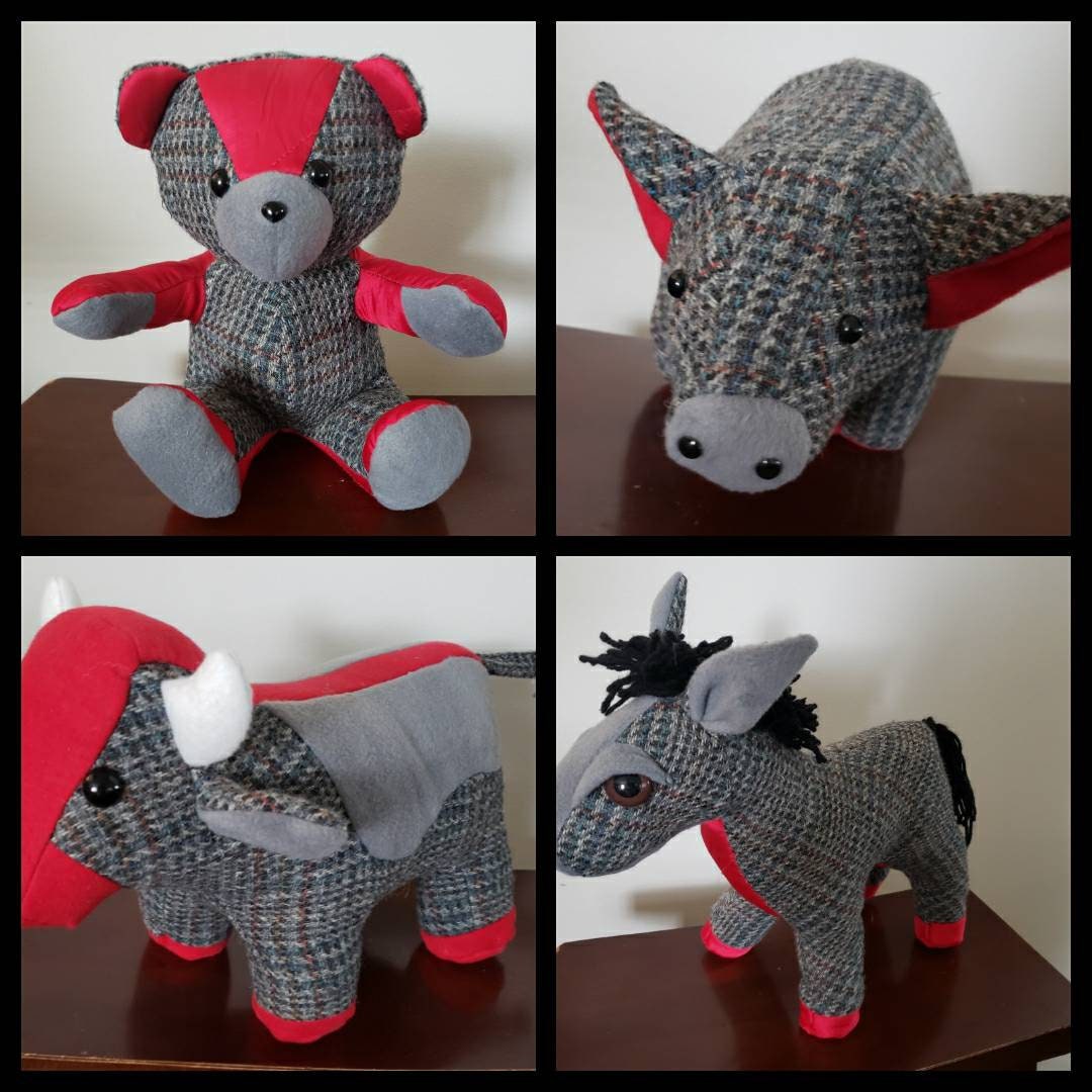 Sweet Memories Animals Made From Your Materialscheck - Etsy