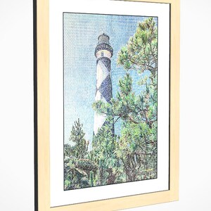 Cape Lookout Lighthouse in Acrylic Paint - Etsy
