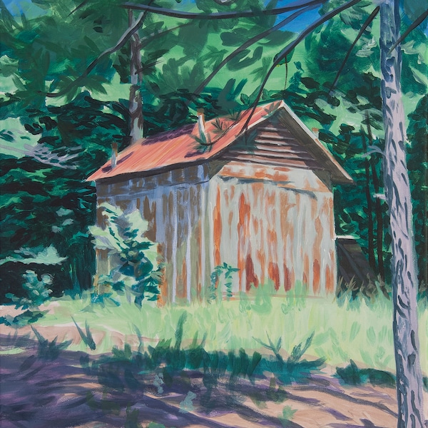 Tobacco Barn Painting - Etsy