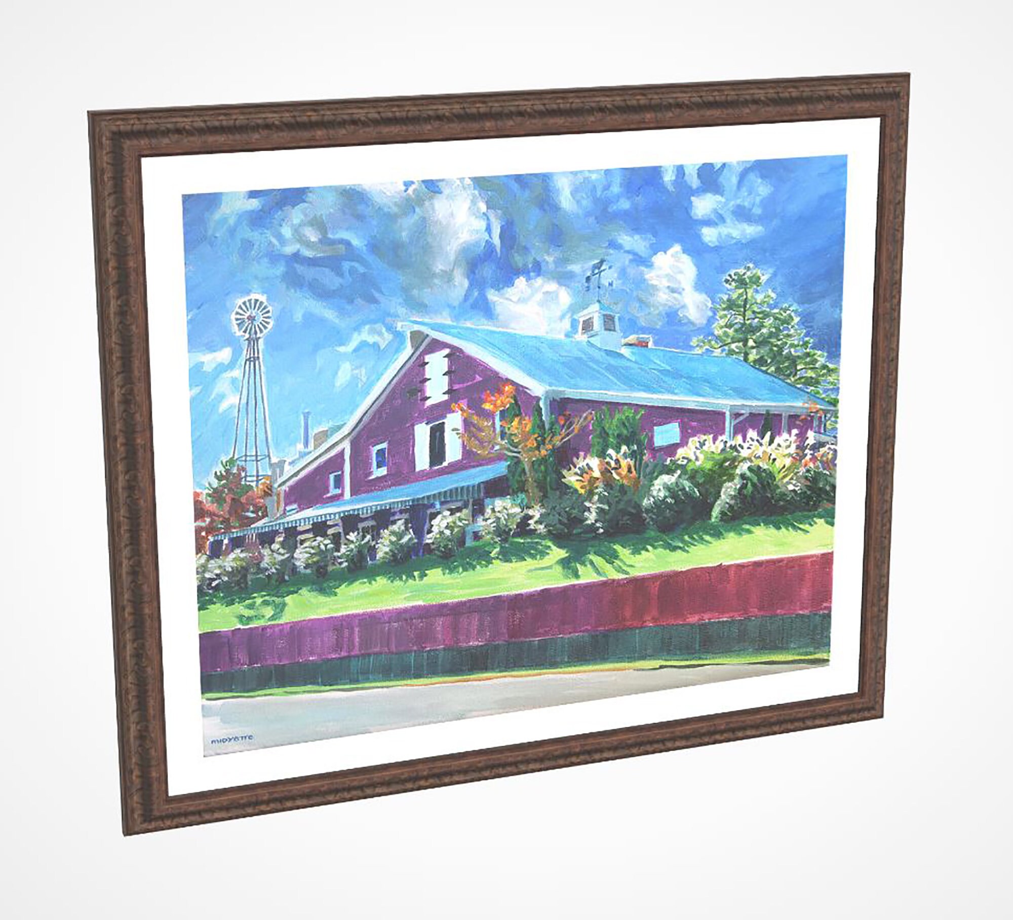 Angus Barn Restaurant in Acrylic Paint Raleigh Fine Dining - Etsy