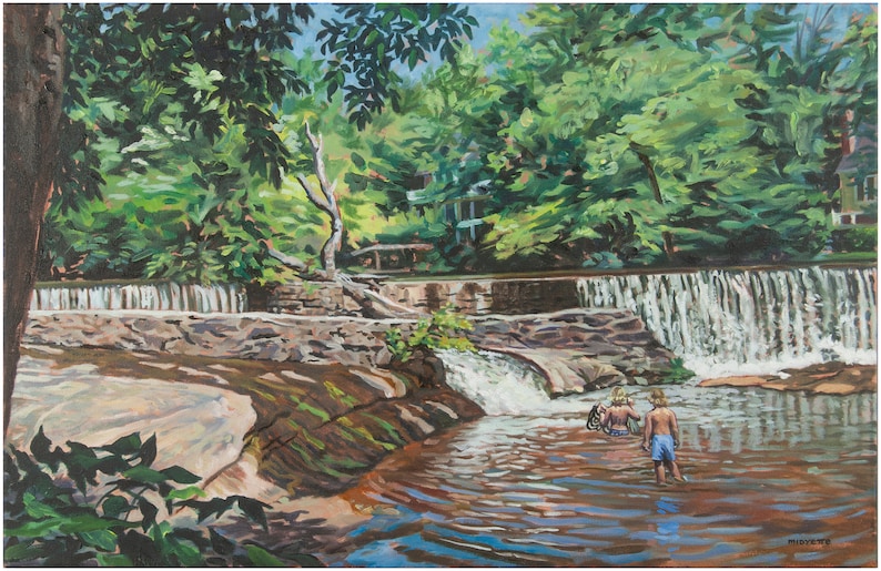 Lassiter Mill of Raleigh Oil Painting - Etsy