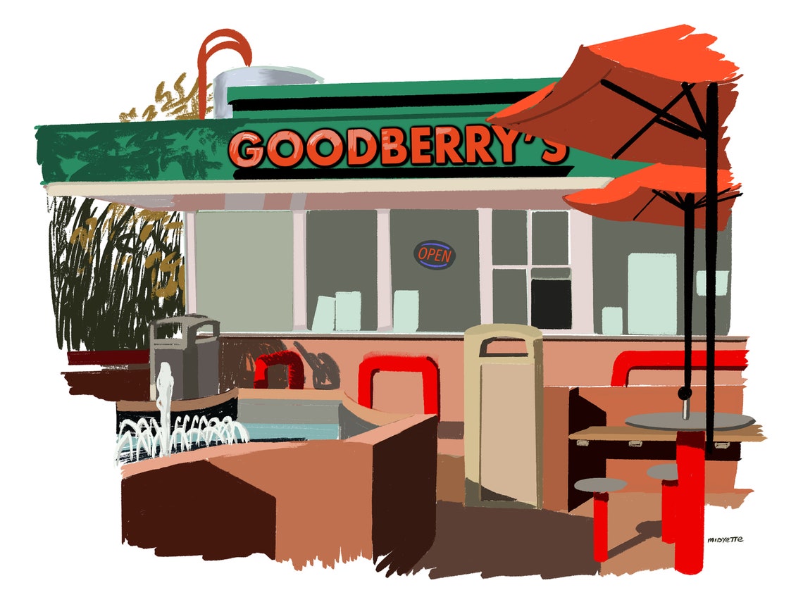 Goodberrys Frozen Custard Digital Art Print - Etsy