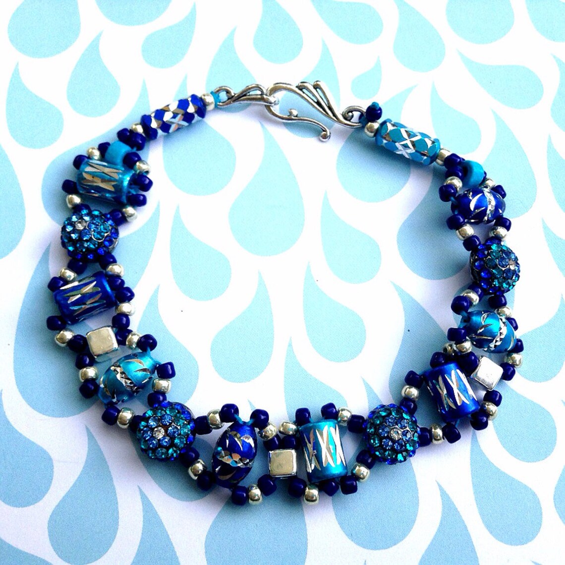 Blue Diamond Evil Eye Protection Rhinestone and Diamond Cut | Etsy