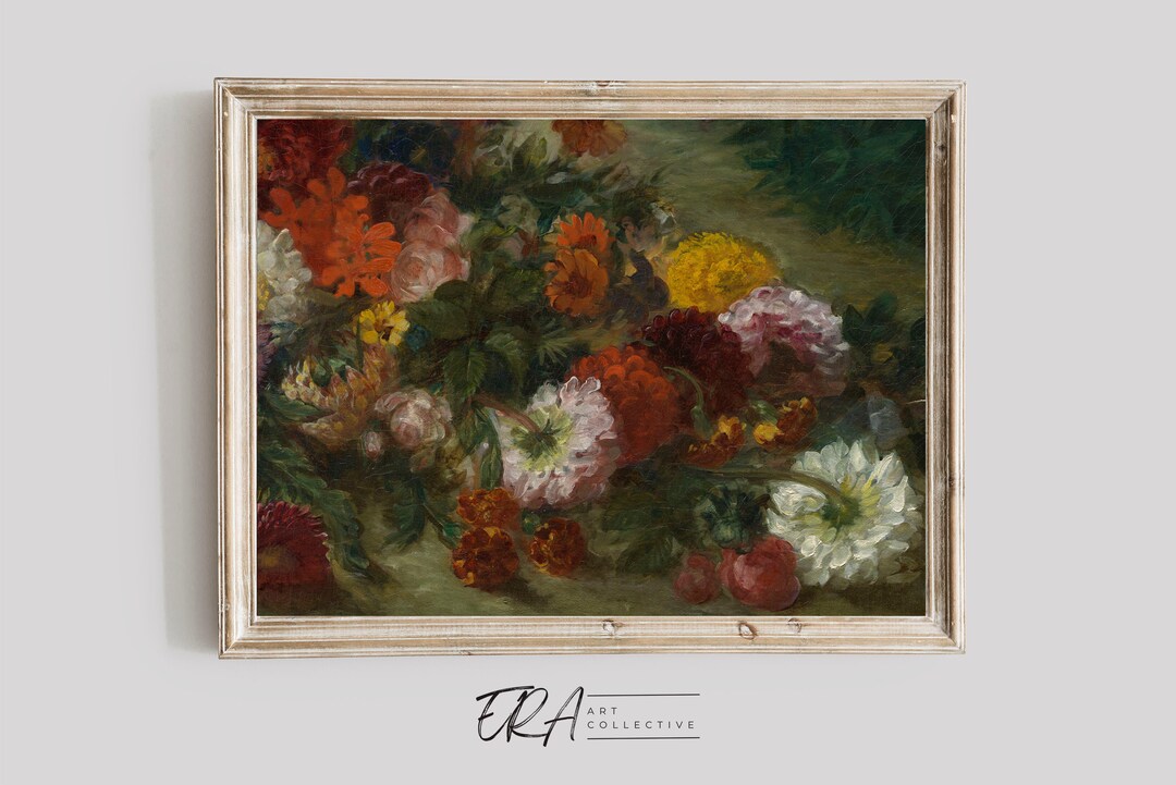 Floral Cottagecore Wall Art Maximalist Decor Vintage PRINTABLE Art - Etsy