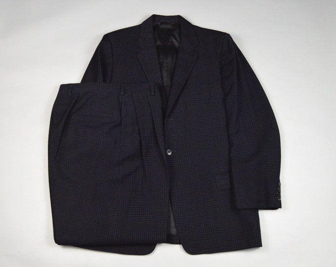 Vintage 1950s Black W/gray Fleck Suit by Clipper Craft Size 40 - Etsy